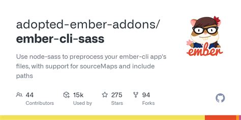 Github Adopted Ember Addonsember Cli Sass Use Node Sass To Preprocess Your Ember Cli Apps