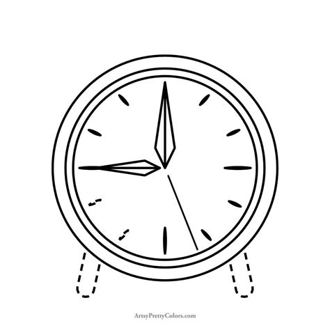 How To Draw A Clock Step By Step Artsy Pretty Colors