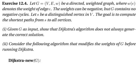 Solved Exercise Let G V W Be A Directed Chegg