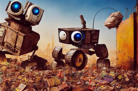 A Tiny Robot Roaming Alone Stock Illustration Illustration Of Tiny