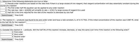 Solved 1 Determine If The Following Statements Are True Or