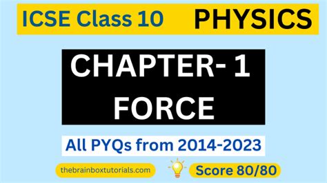 Icse Class 10 Physics Chapter Force Pyqs Solution The Brainbox