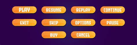 Premium Vector User Interface Buttons Set For Games Or Apps Game Ui Buttons Mobile Application