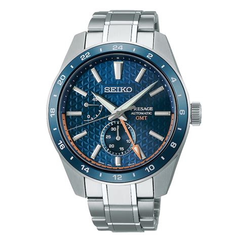 Seiko Presage Sharp Edged Gmt Mens Stainless Steel Watch H Samuel