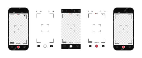 Premium Vector Camera Interface In Phone Screen Photo Video Ui In Cellphone App For Record
