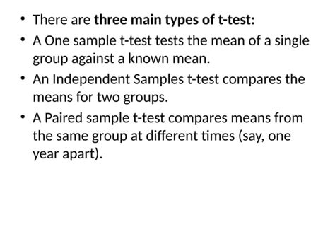 Levelof Significance T Test Biostatisctics Ppt