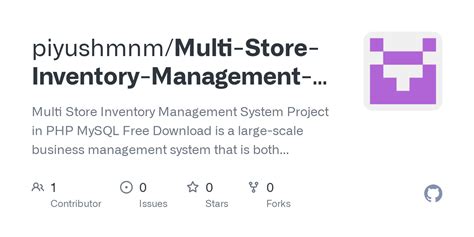 Github Piyushmnmmulti Store Inventory Management System Multi Store