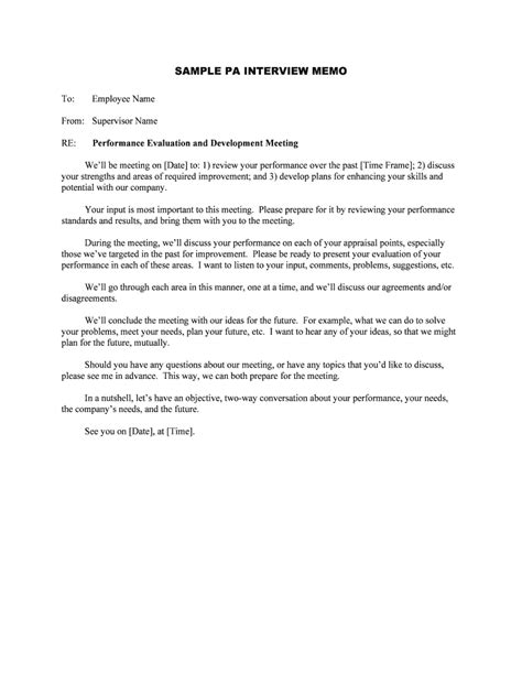 Sample Pa Interview Memo Form Fill Out And Sign Printable Pdf
