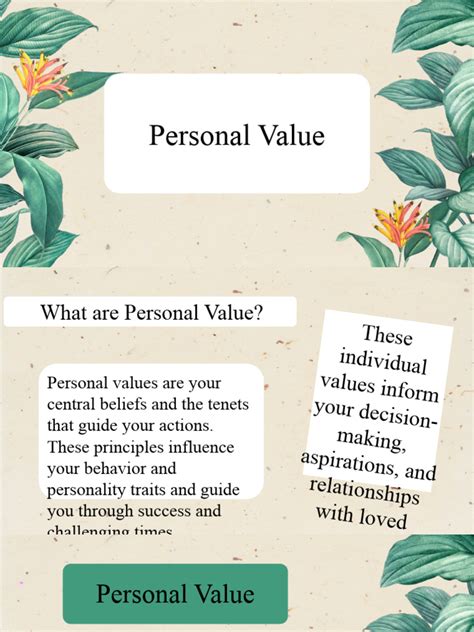 Personal Value Pdf