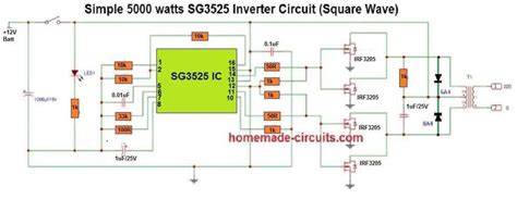 High Power SG Pure Sine Wave Inverter Circuits Homemade Circuit Projects Circuit