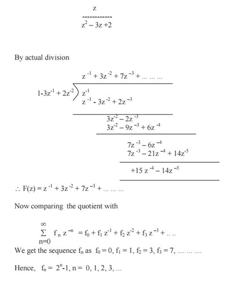 inverse z transforms