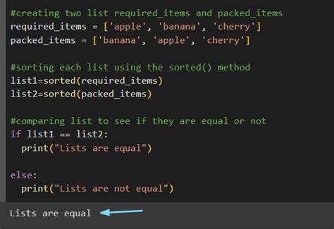 Compare Two Lists Python