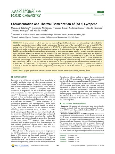 Takehara2014 Molar Extinction Coefficient Pdf Two Dimensional Nuclear Magnetic Resonance