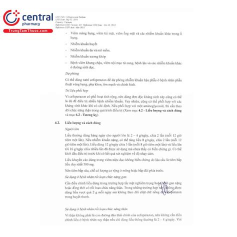 ChÍnh HÃng Thuốc Cefobid 1g điều Trị Nhiễm Khuẩn đường Hô Hấp