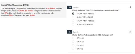 Solved Earned Value Management EVM3 You Are Working On A Chegg Com