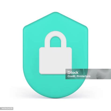 안티 바이러스 암호 소프트웨어 시스템 개인 정보 보호 잠금 방패 사이버 공간 액세스 3d 아이콘 현실적인 벡터 3차원 형태에 대한 스톡 벡터 아트 및 기타 이미지 Istock