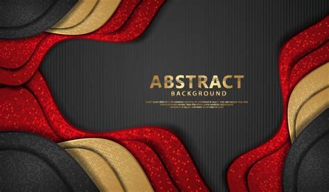 Wave Abstract Overlap Layer On Black Stripes Vector Image