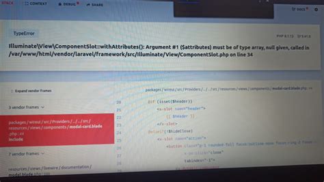 Error In Component Slots · Issue 45204 · Laravelframework · Github