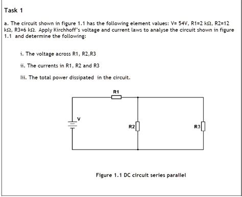 SOLVED Task A The Circuit Shown In Figure Has The Following Element Values V V R K