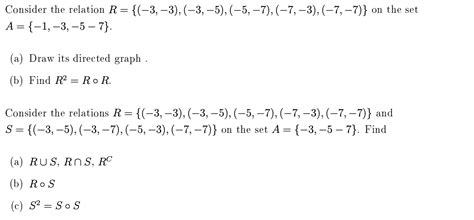 Solved Consider The Relation R Chegg Com