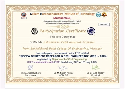 Ashutosh Patel On Linkedin Attended 1 Week Online Fdp On Review On