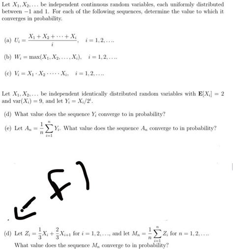 let x1 x2 … be independent continuous random