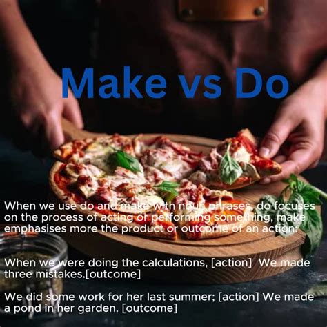 Surman Ali On Linkedin Make Vs Do When We Use Do And Make With Noun Phrases Do Focuses On The…