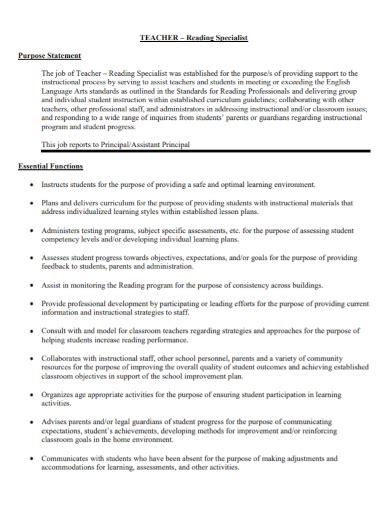 Free 14 Teacher Statement Of Purpose Samples Elementary Education