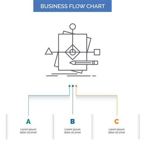 Algorithm Business Foretelling Pattern Plan Business Flow Chart Design With 3 Steps Line
