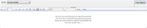 Ssrs Report Does Not Work With Multiple Parameters Database