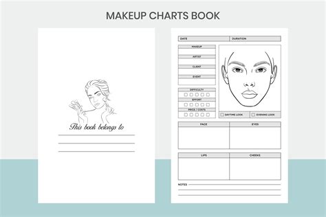 Makeup Charts Book Pro Template 35566071 Vector Art At Vecteezy