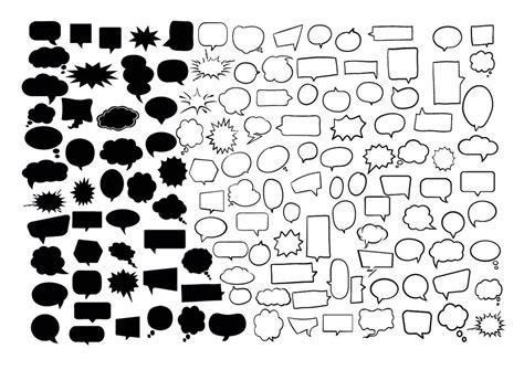 SPEECH BUBBLE SVG Comic Speech Bubble Svg Speech Bubble Clipart Speech Bubble Cricut