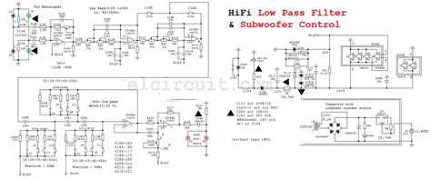 High Quality Subwoofer Low Pass Filter Electronic Circuit