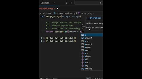 Removed Duplicate And Shorted Using Python Python Shorts Code Python Coding Youtube