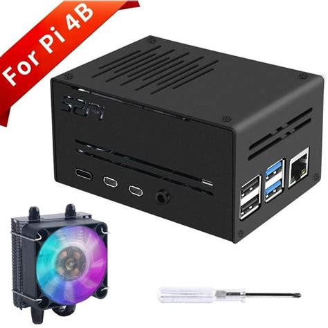 Geeekpi Raspberry Pi 4 Metal Case With Fanraspberry Pi 4b Case With