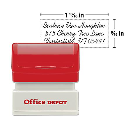 Custom Office Depot Brand Pre Inked Stamp X Impression Office Depot