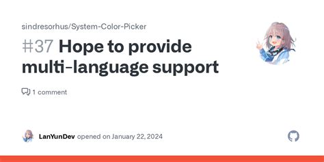 hope to provide multi language support · issue 37 · sindresorhus system color picker · github