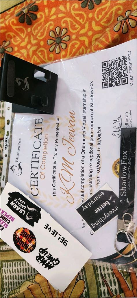 Jeevan Kuncham On Linkedin Cybersecurity Internship Shadowfox