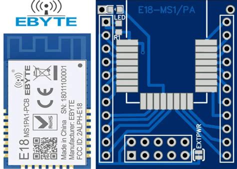 CC2530/CC2591 ZIGBEE E18-MS1PA2-PCB Module avec Débogage-Port Breakout ...