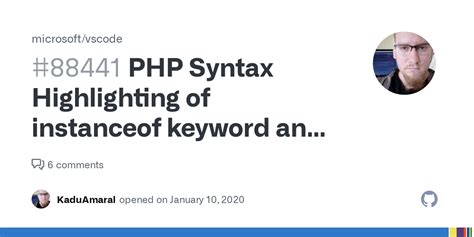 Php Syntax Highlighting Of Instanceof Keyword And Class Name · Issue