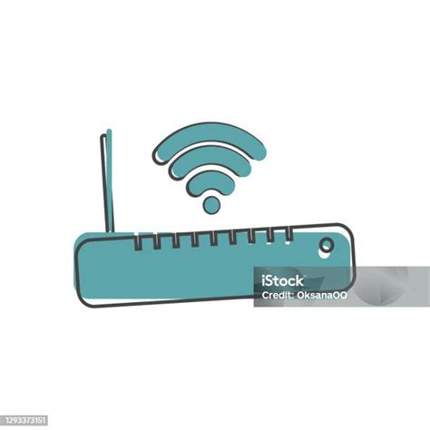 흰색 고립 된 배경에 와이파이 라우터 아이콘 만화 스타일 개념에 대한 스톡 벡터 아트 및 기타 이미지 개념 네트워크 보안 네트워크 연결 플러그 Istock