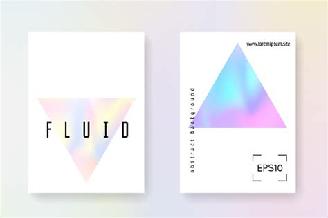 추상 포스터 모던한 디자인 홀로그래프 패턴 다채로운 90 년대 그림 디지털 효과 홀로그램 배경 바이올렛 미니멀리스트 플라이어 보라색 추상 포스터 0명에 대한 스톡 벡터 아트