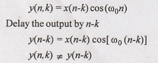 Examples Based On Time Variant And Time Invariant System