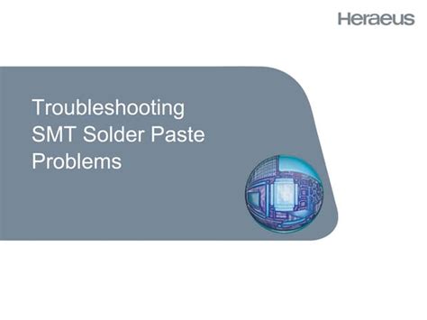 Troubleshooting Smt Solder Paste Problems Pdf