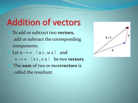 Addition Of Vectors By Head To Tail Rule PPTX Physics Science