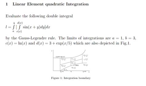 Solved 1 Linear Element Quadratic Integration Evaluate The