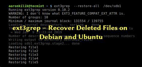 Ext3grep Recover Deleted Files On Debian And Ubuntu