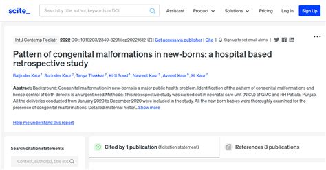 Pattern Of Congenital Malformations In New Borns A Hospital Based