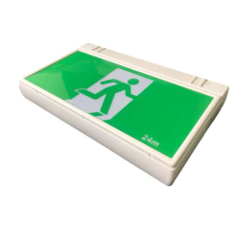 Emergency EXIT Light LED W Wall Ceiling Quick Connect Sliding Changeable Diffuser Bicolor