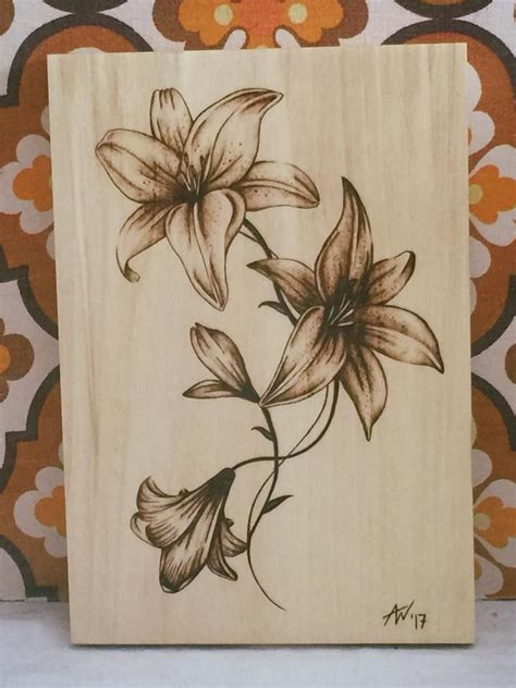 Flowers Pyrography Wood Art Wood Burning Patterns Stencil Wood